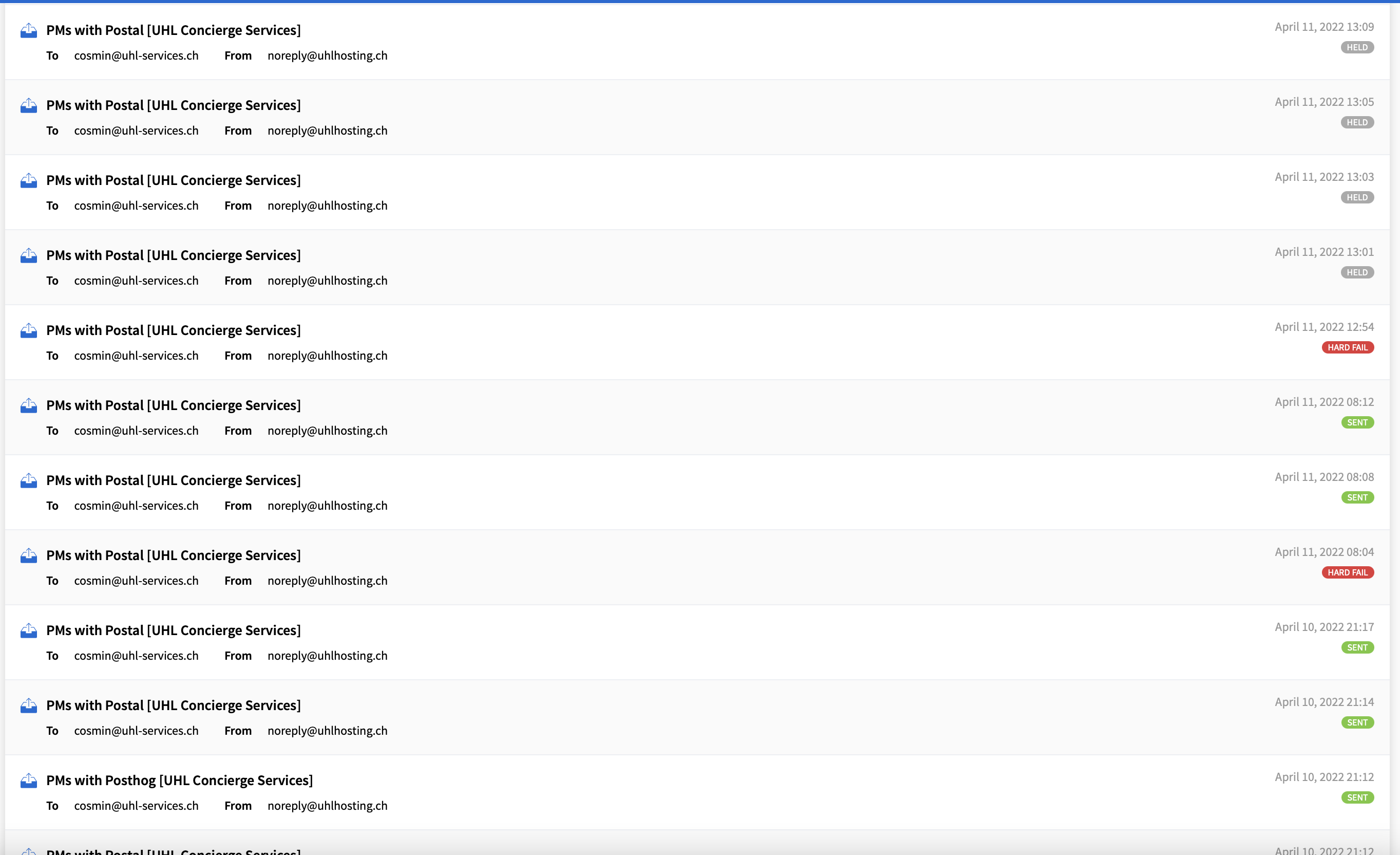Weird behaviour from Postal, help debugging it. · postalserver · Discussion #1950 · GitHub