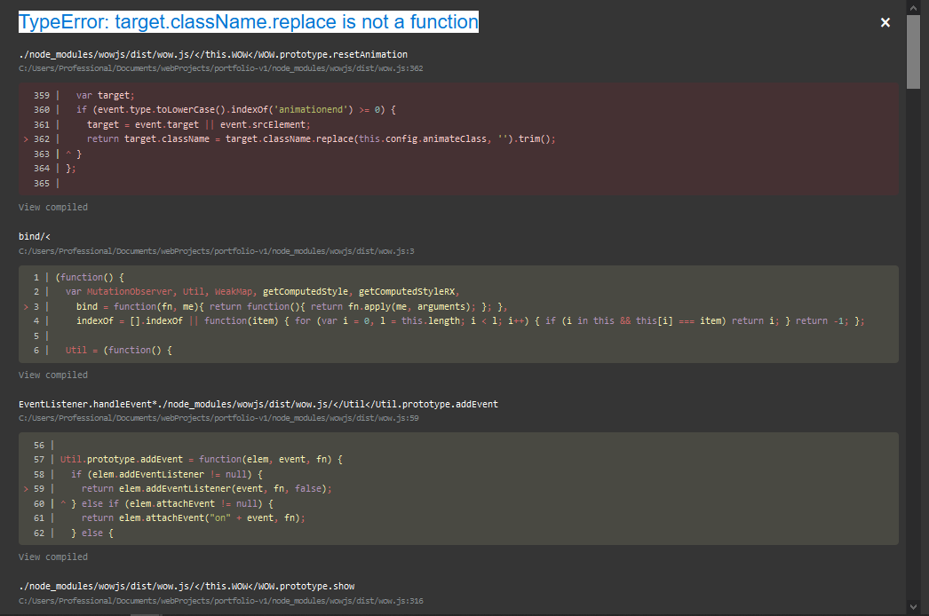 TypeError Target className replace Is Not A Function Issue 349 