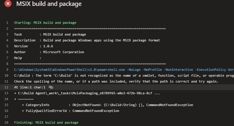Bug Msix Azure Devops Extension Fails If There Is A Space In Build