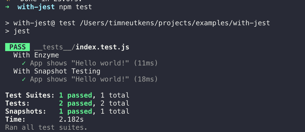 Tests Not Run On With Jest Example · Issue 2441 · Vercelnextjs · Github 7801