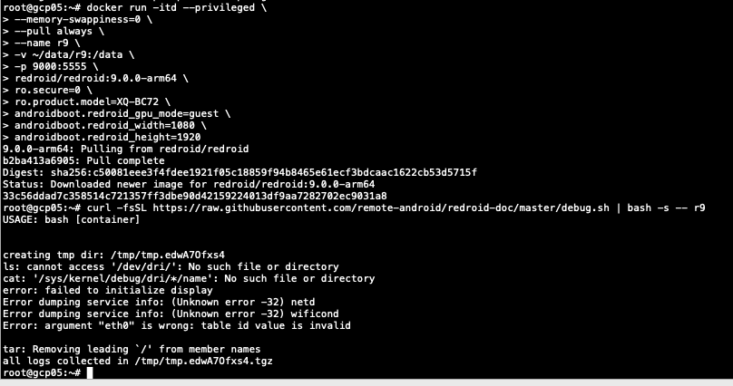 GCP arm64 无法使用redroid11,redroid9 · Issue #298 · remote-android/redroid-doc · GitHub