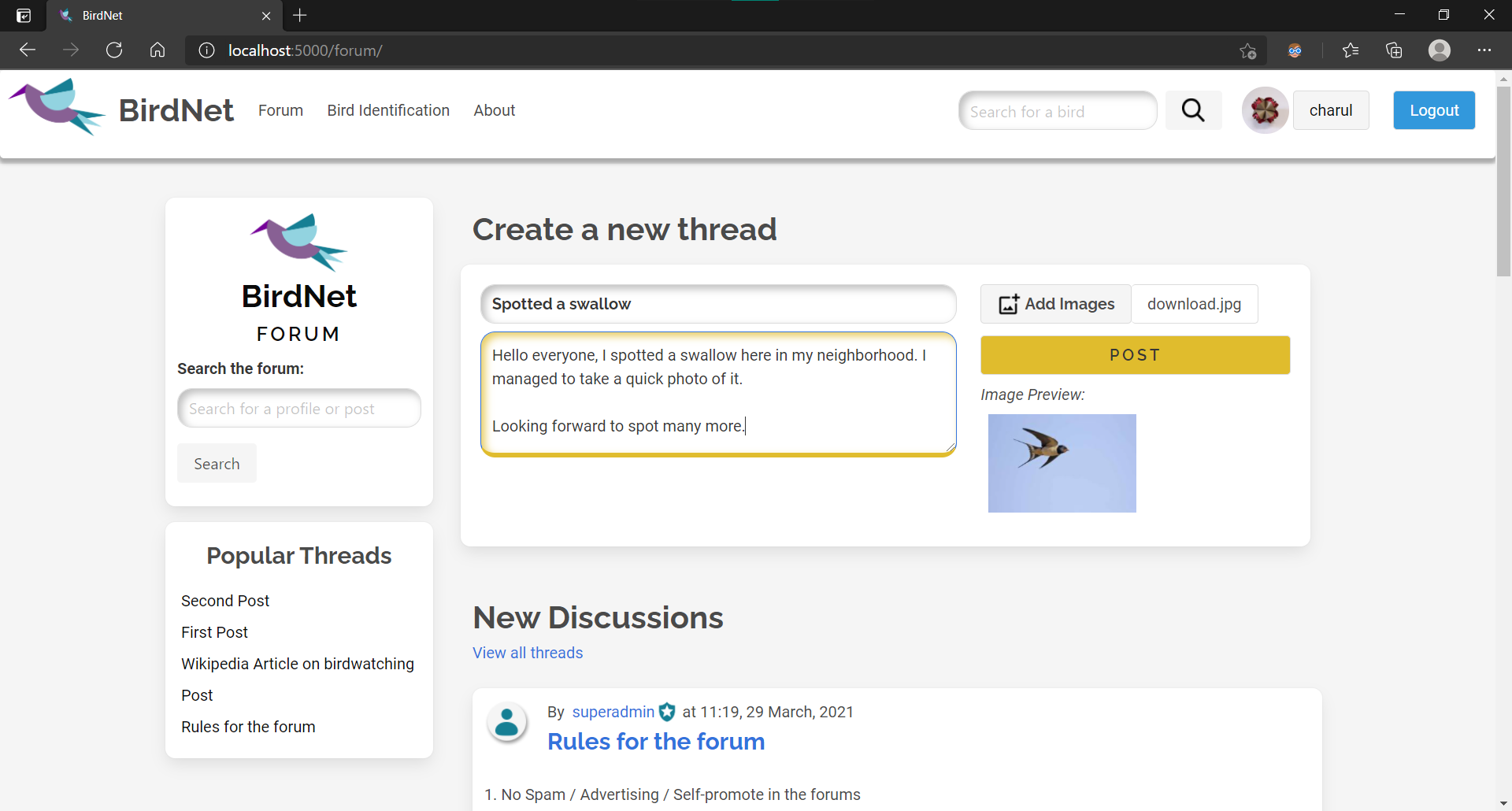 GitHub - charulcodes/birdnet