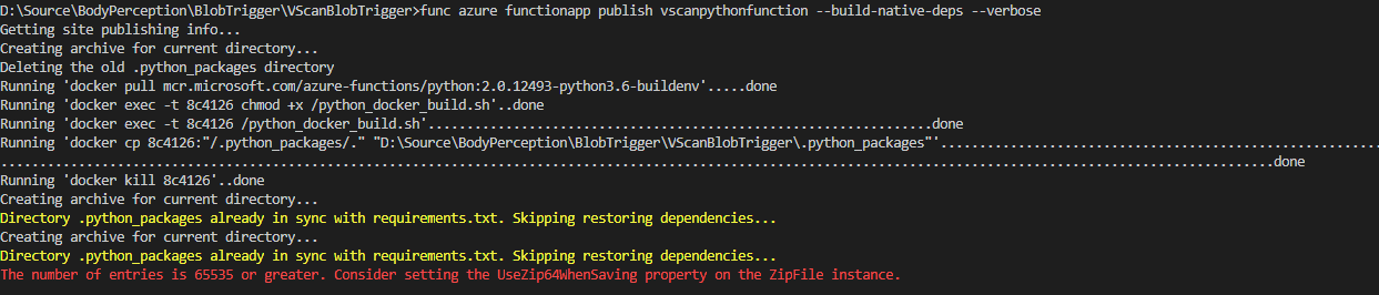 Python Function Deploy From Azure Pipeline Failing · Issue 1625 · Azureazure Functions Core