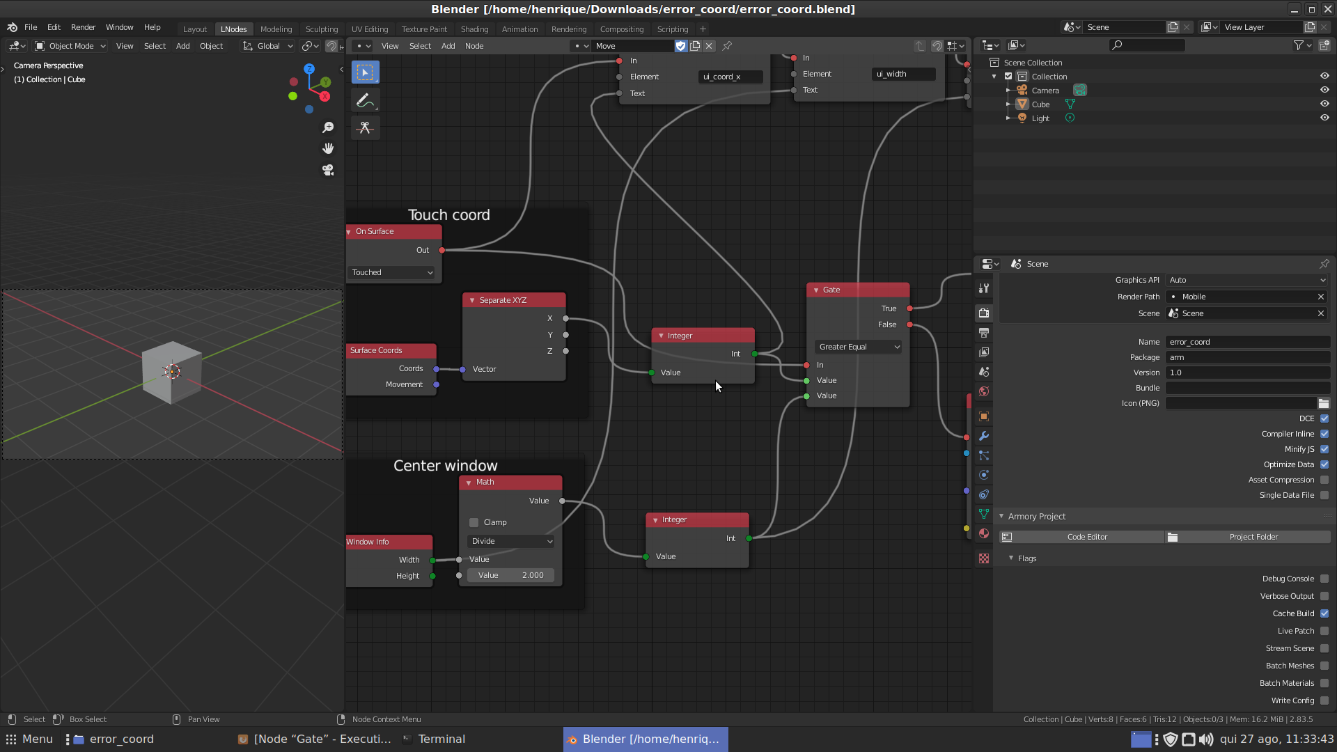 Node “Gate” - Execution Error (C/HL targets) · Issue #1814 · armory3d/armory · GitHub