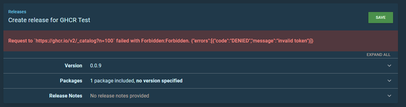 GHCR (GitHub Container Registry) feeds cause errors in the Octopus UI and warnings when ...