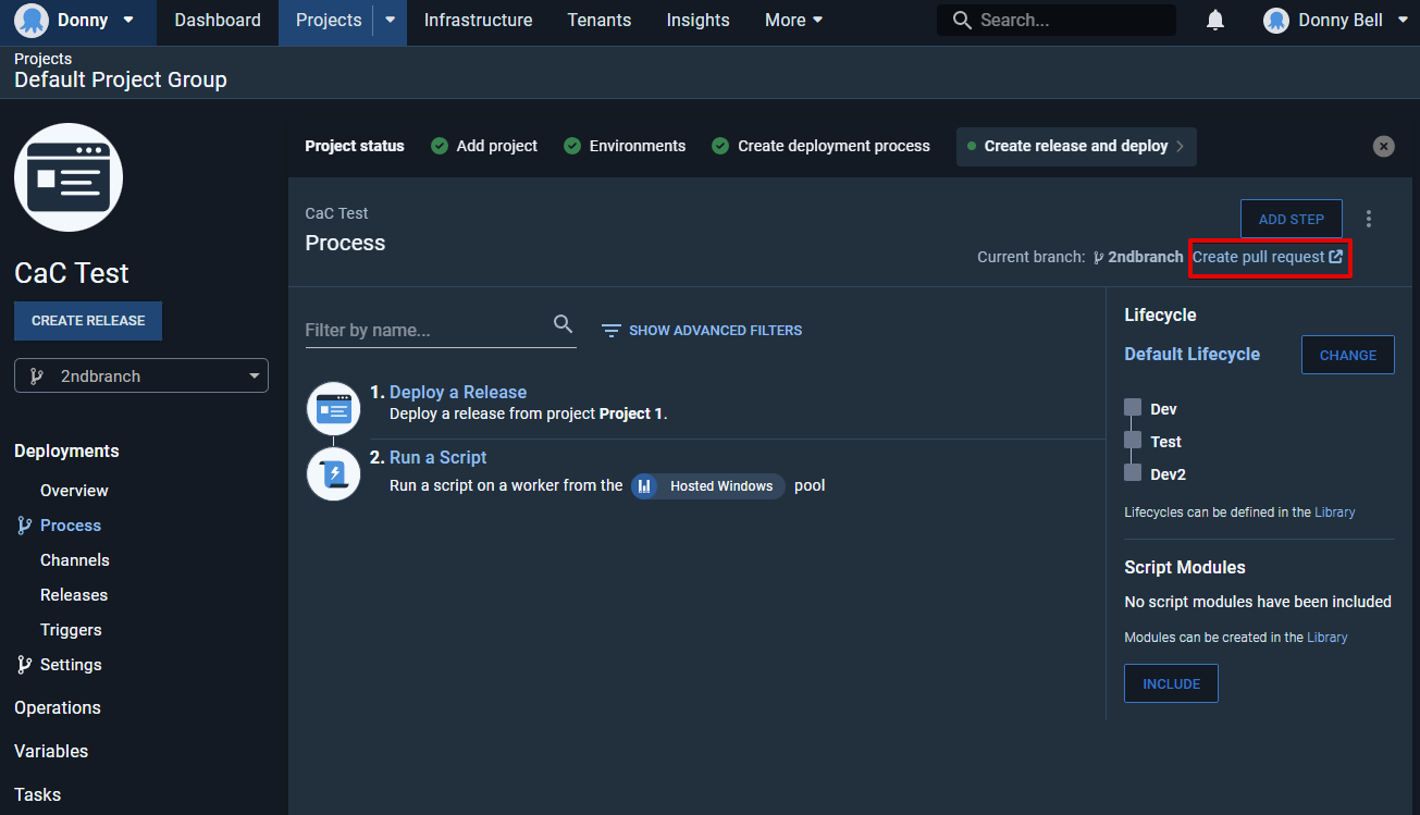 For Git-enabled Projects, merging then deleting a branch can cause UI errors on "not version ...