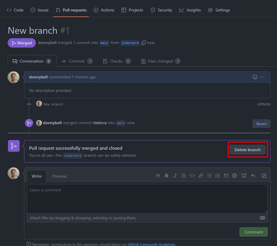 For Git-enabled Projects, merging then deleting a branch can cause UI errors on "not version ...