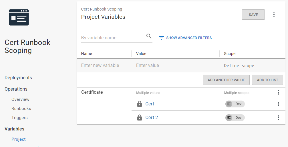 Multiple Certificates Scoped To A Variable With Mixed Tenant Settings May Cause An Error When