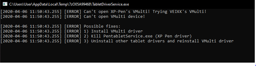 "Can't open VMulti Device!" · Issue #615 · hawku/TabletDriver · GitHub