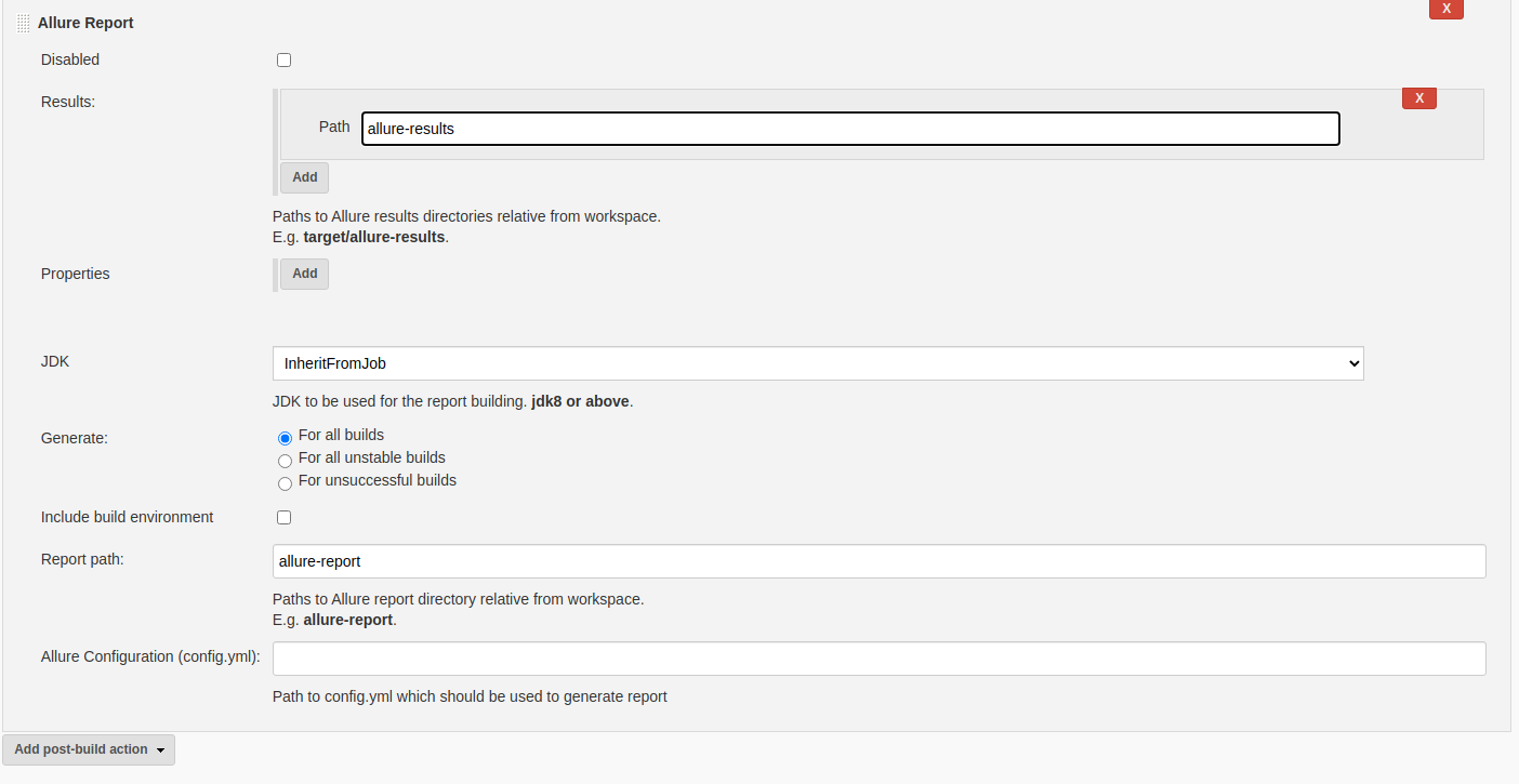 ERROR: Step ‘Allure Report’ aborted due to exception: java.nio.file.AccessDeniedException ...