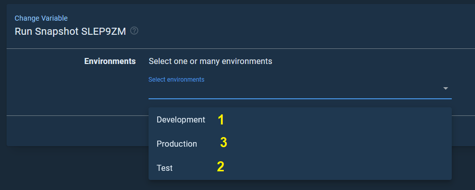 Runbook Environment and Dropdown Prompted Variables are sorting by alphabetical rather than ...
