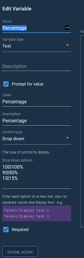 Runbook Environment and Dropdown Prompted Variables are sorting by alphabetical rather than ...