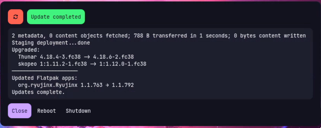 GitHub - ccuqme/swarofi-updater: A GUI Updater & Waybar Applet for Fedora Sericea