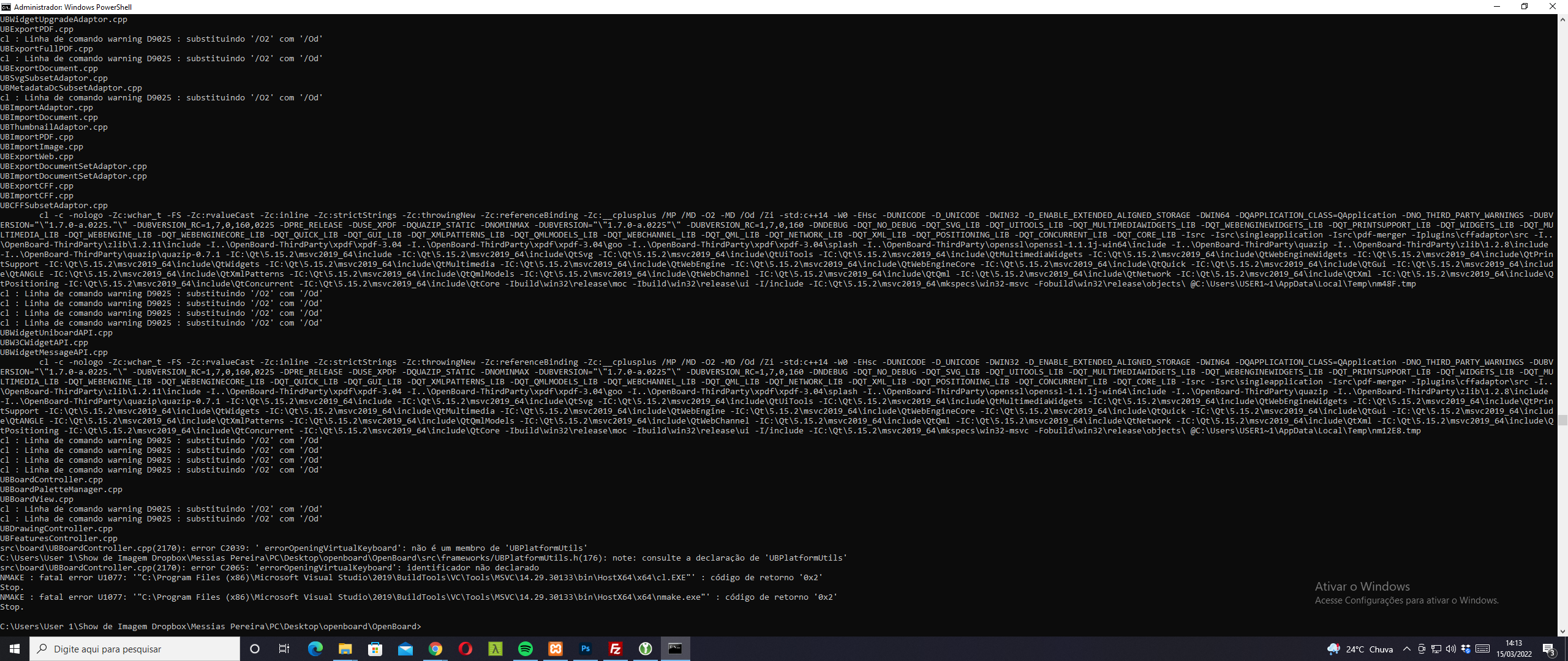 fatal error U1077 when compiling Openboard.pro · Issue #575 · OpenBoard-org/OpenBoard · GitHub