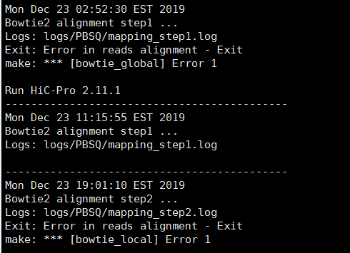 Error in HiC-Pro alignment step！help！ · Issue #297 · nservant/HiC-Pro · GitHub