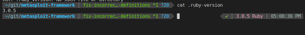 Ruby version in prompt disappears when using rbenv with Ruby 3.2.0 · Issue #2181 · romkatv ...