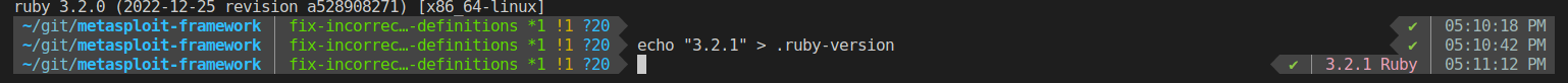 Ruby version in prompt disappears when using rbenv with Ruby 3.2.0 · Issue #2181 · romkatv ...