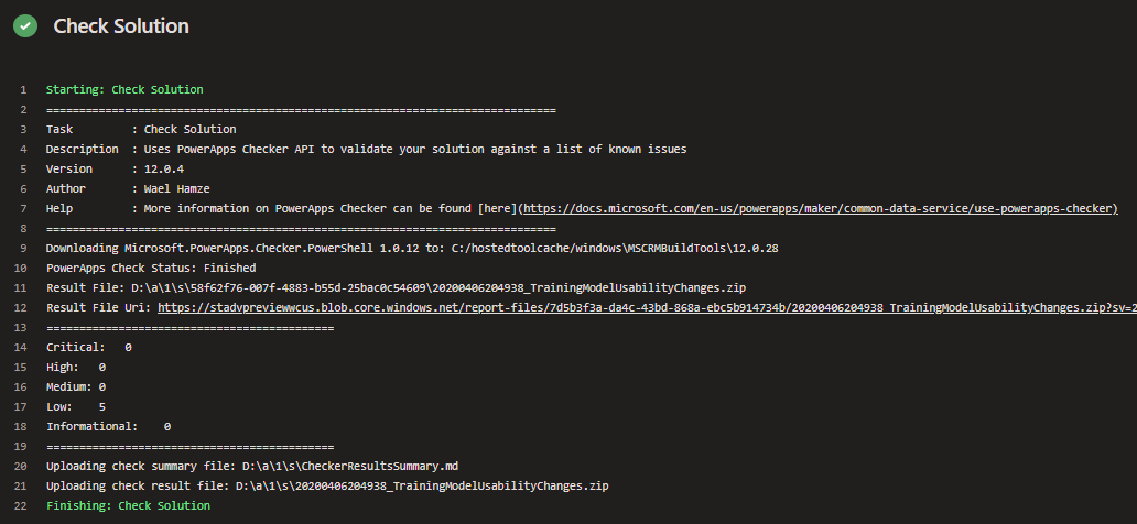 Check Solution Task · Issue #168 · WaelHamze/dyn365-ce-vsts-tasks · GitHub