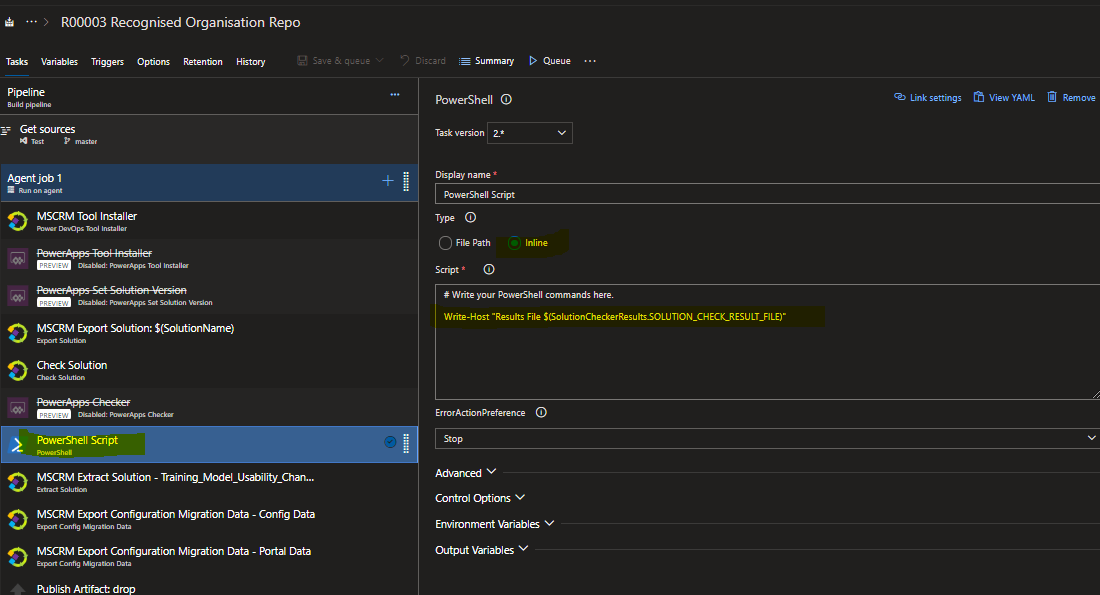 Check Solution Task · Issue #168 · WaelHamze/dyn365-ce-vsts-tasks · GitHub