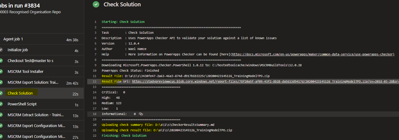 Check Solution Task · Issue #168 · WaelHamze/dyn365-ce-vsts-tasks · GitHub