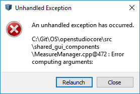 Measure Manager Crashes with error computing arguments · Issue #3326 · NREL/OpenStudio · GitHub