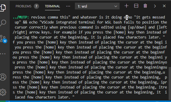 Terminal line wrapped state is not cleared properly when navigating shell history that contains ...