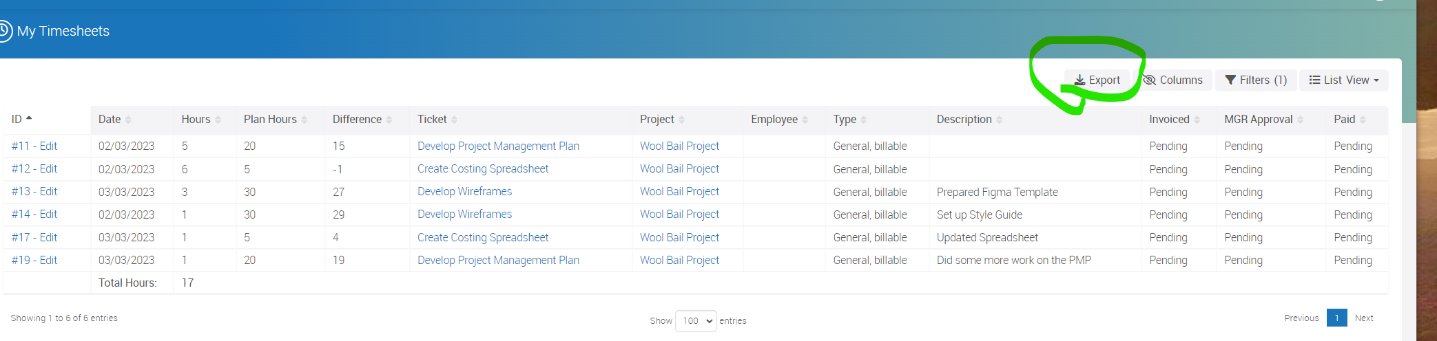 Add Ability To See Time Tracking Description In Ui And Csv · Issue 1480 · Leantime Leantime