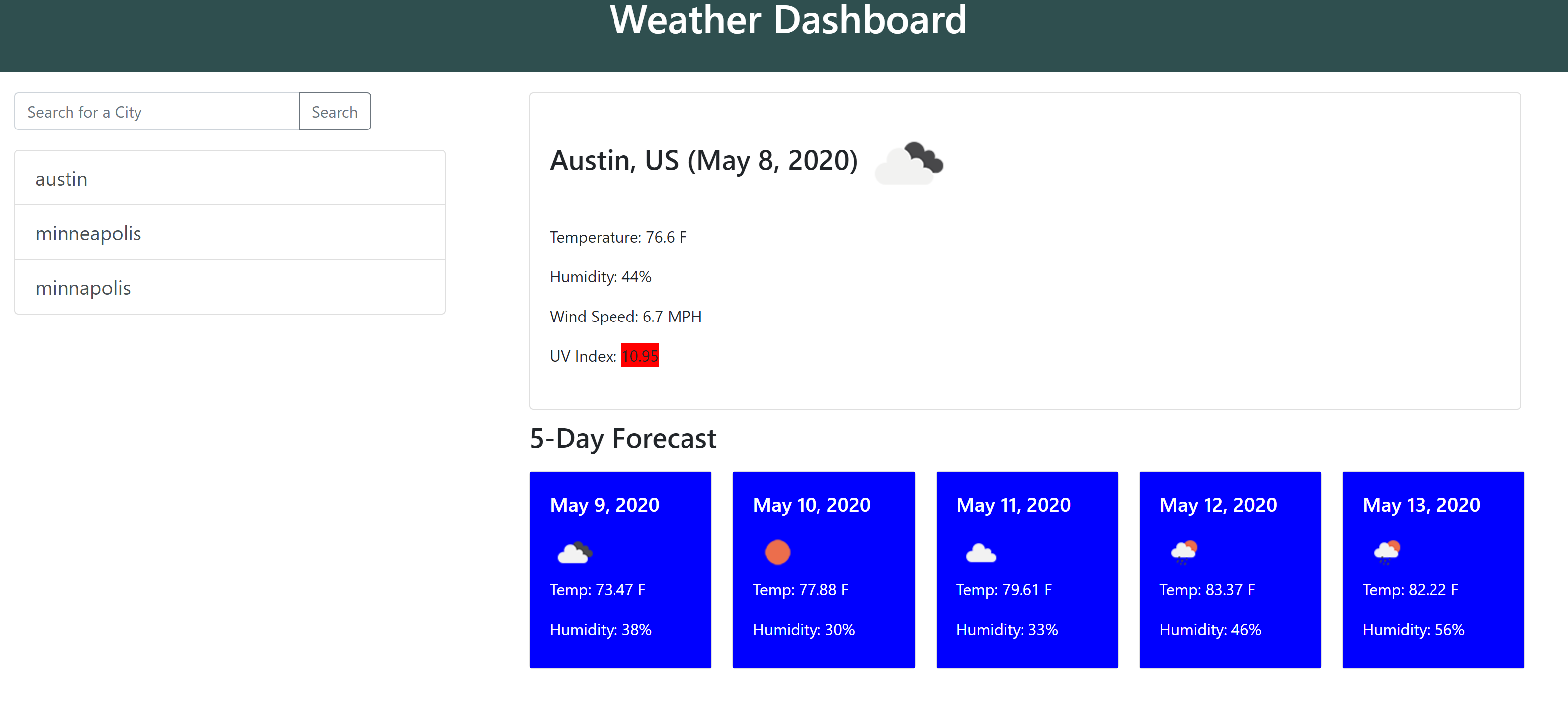 GitHub - abazrafshan/WeatherDashboard