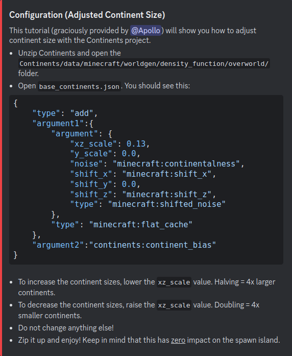[Enhancement] Datapacks to Adjust Continent Sizing/Spacing · Issue #4 · Stardust-Labs-MC ...