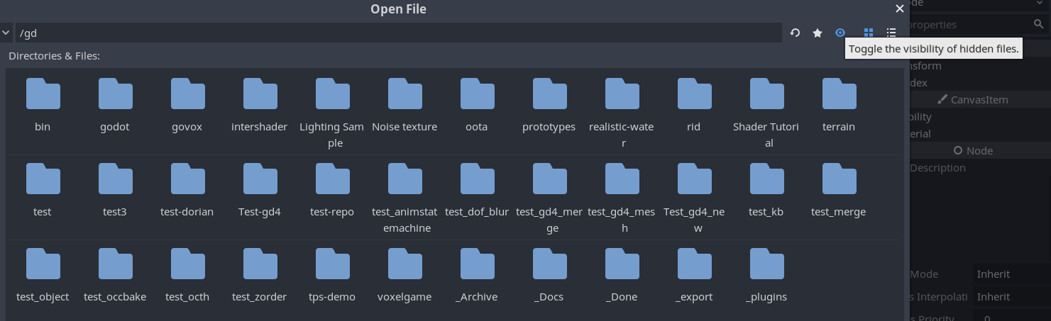 35 File Open Dialog In Editor Doesnt Recognize Folders · Issue 68596 · Godotenginegodot · Github