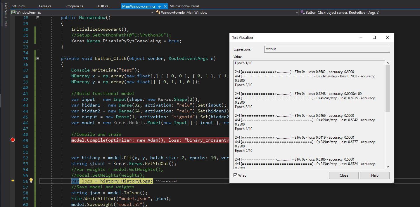 Still Cannot Work In Wpf Or Winforms With Core 3 0 · Issue 73 · Scisharp Keras · Github
