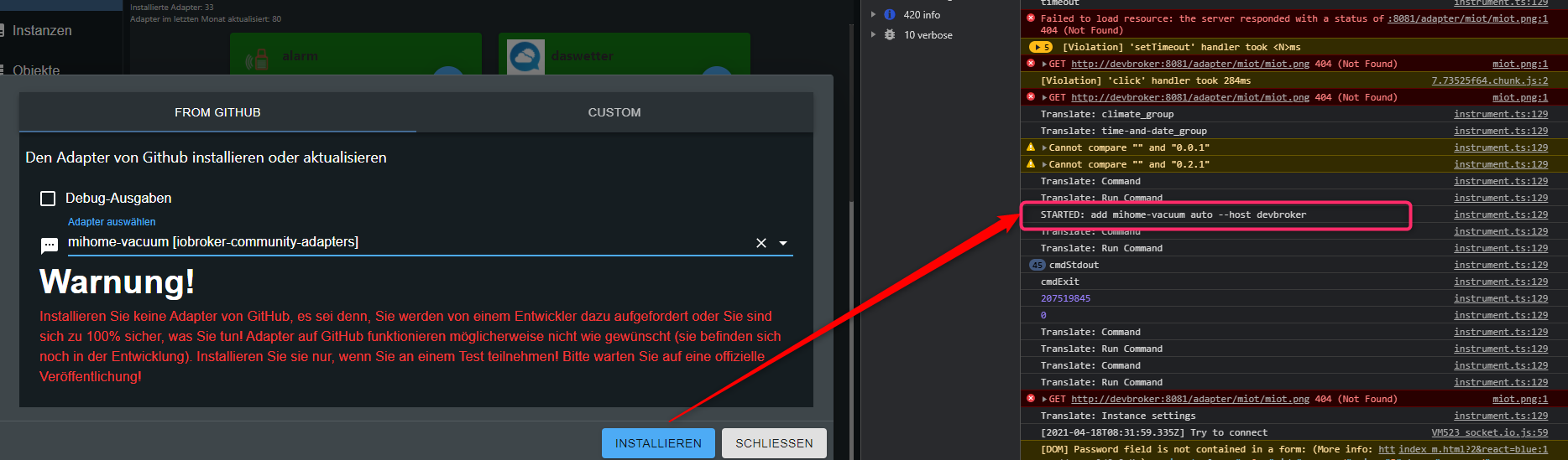 Admin 5.0.3 - React UI - Update from git only add new Instance · Issue #694 · ioBroker/ioBroker ...