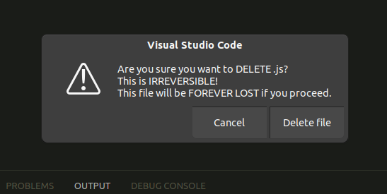 Change the "discard" feature on the source control panel to be less ...