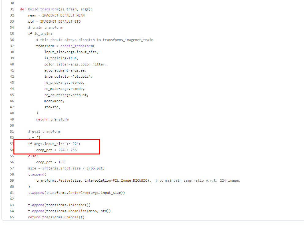 question about transform in validatation · Issue #62 · facebookresearch/mae · GitHub