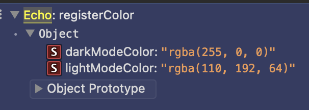 Specified dark mode color is not used when transforming from light mode ...