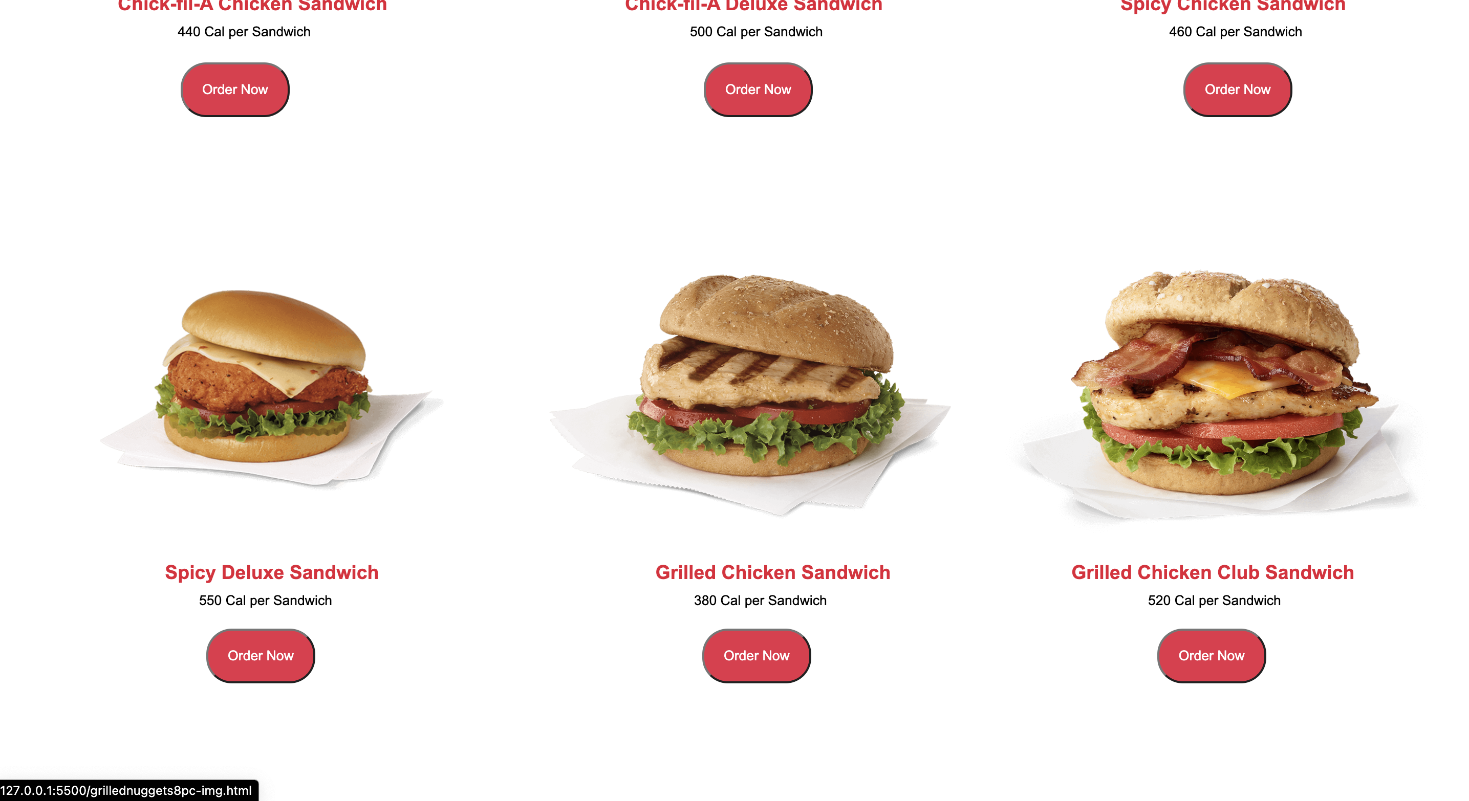 GitHub - Nosnahgif/fastfood-website: chickfila replica