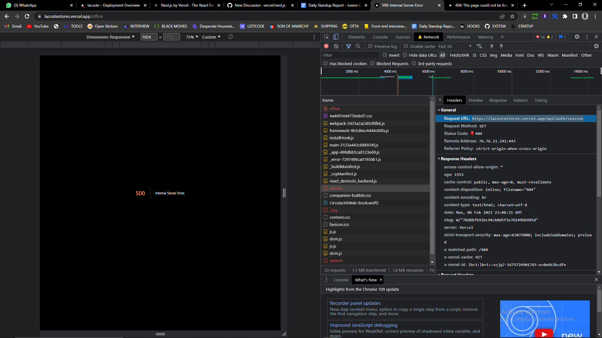 Unable to fetch data from mongodb using getServerSideProps to a page in deployment , but works ...
