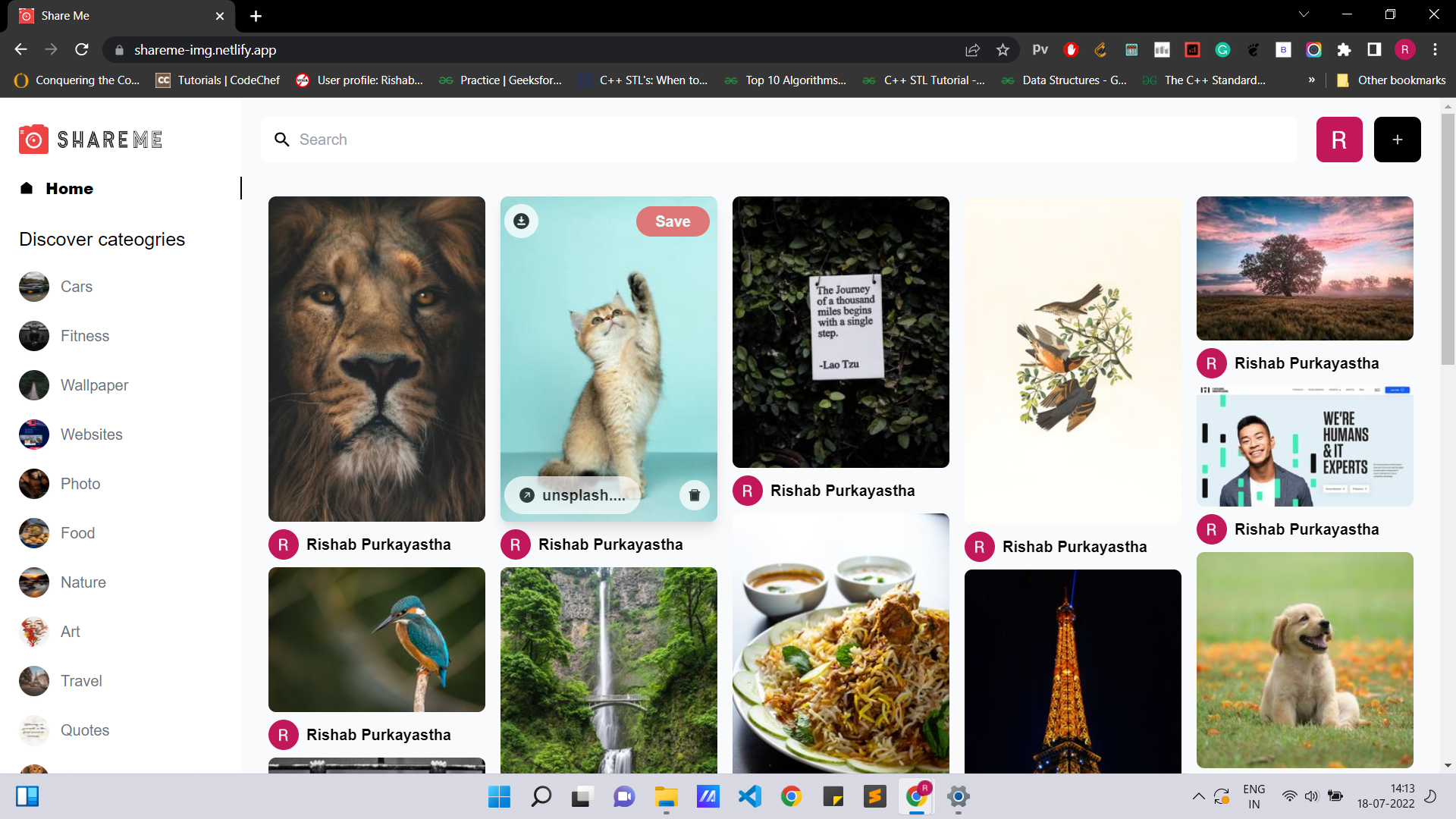 GitHub - rishab1128/ShareMe-Image-Sharing-Web-App: Image Sharing Web App