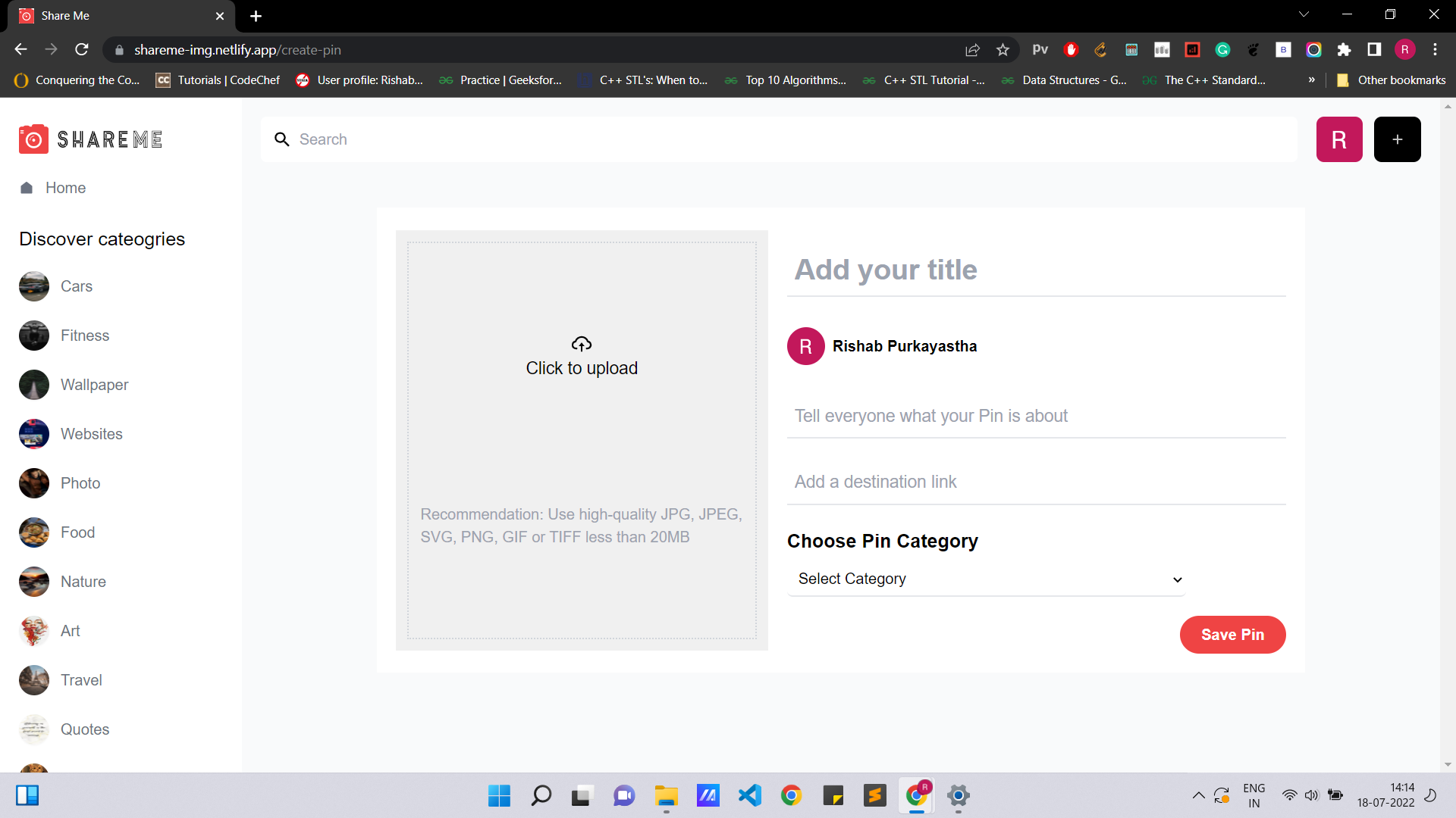 GitHub - rishab1128/ShareMe-Image-Sharing-Web-App: Image Sharing Web App