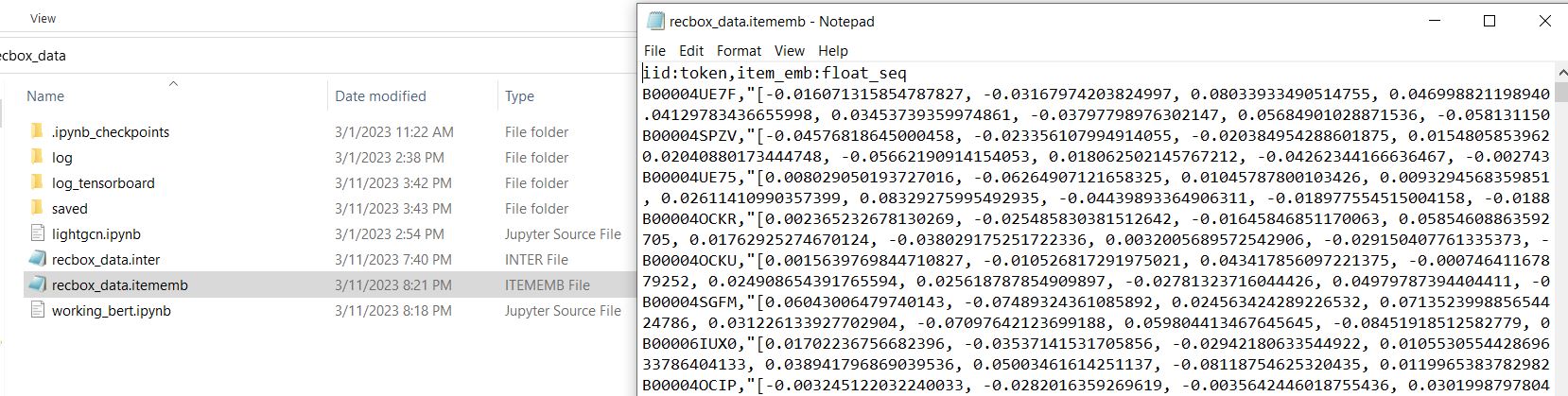 a problem with pre-trained embeddins · Issue #1689 · RUCAIBox/RecBole · GitHub