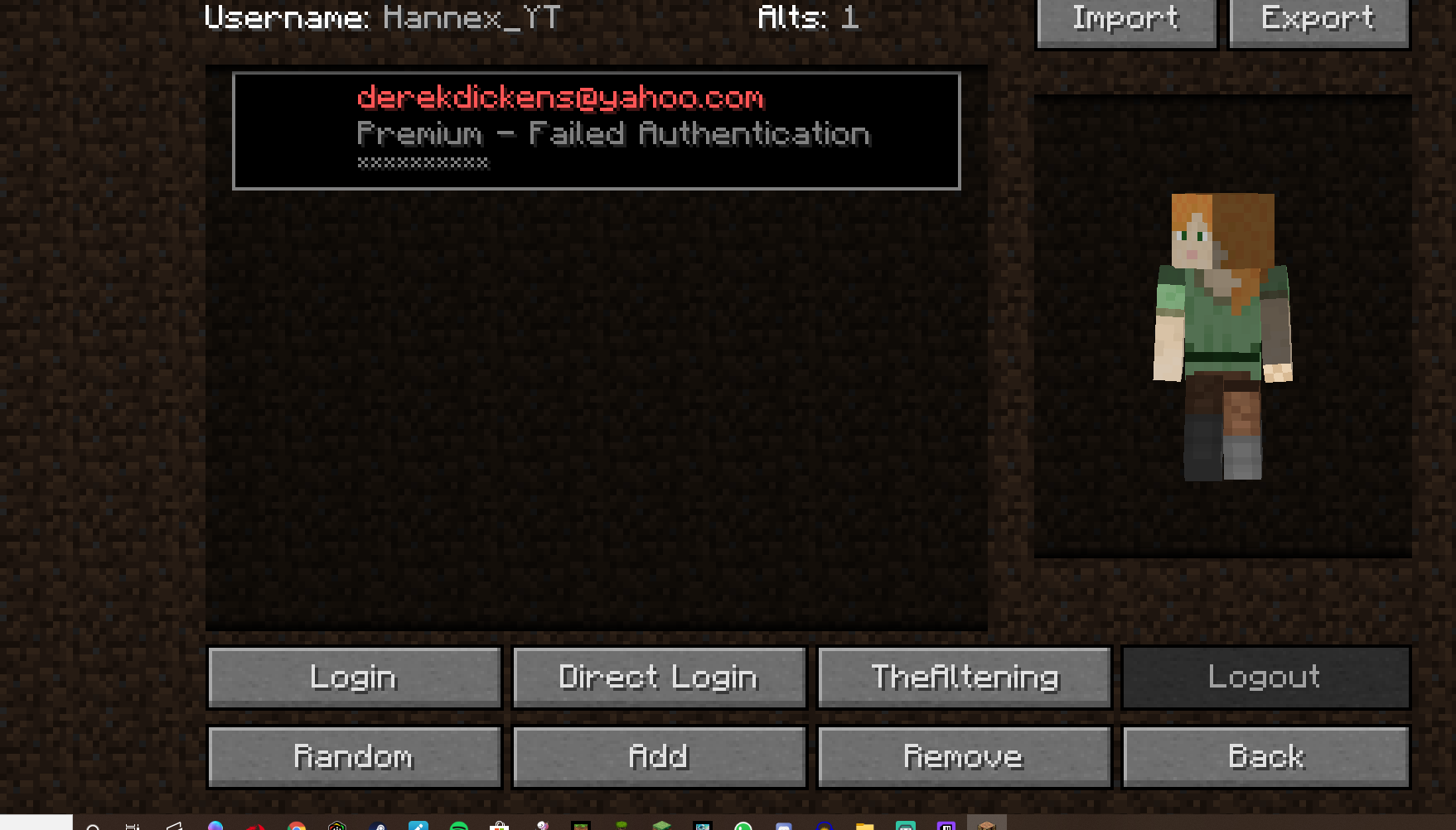 Alts Login Failed · Issue #1405 · ImpactDevelopment/ImpactIssues · GitHub