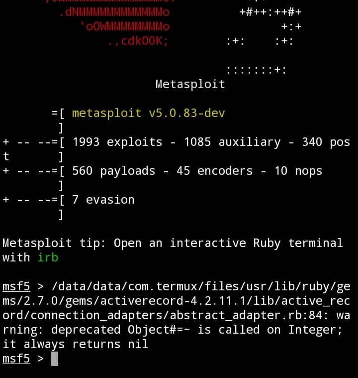 warning: deprecated object#=~is called on integer; it always returns nil · Issue #13225 · rapid7 ...