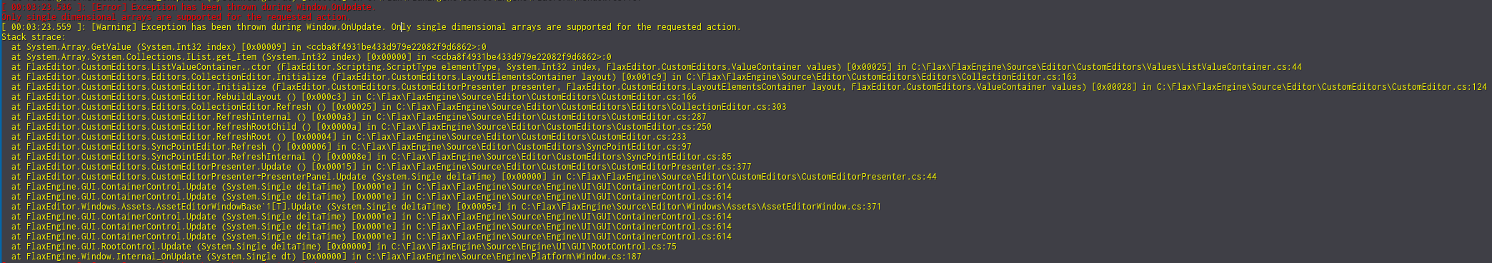 Declaring a 2D array as a field breaks the property window · Issue #422 · FlaxEngine/FlaxEngine ...