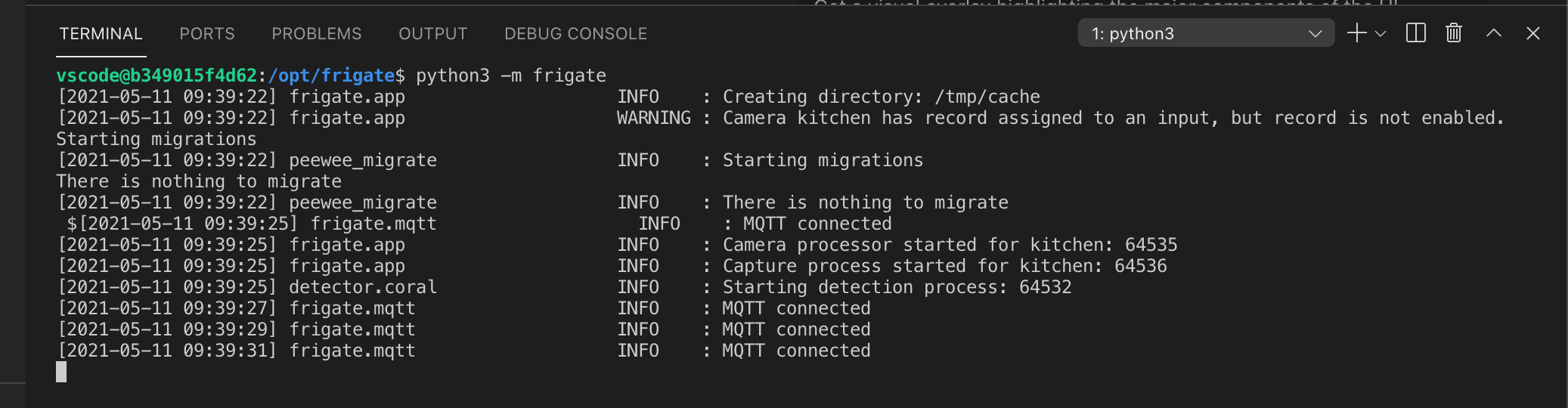 Frigate Web UI Fails To Start on Dev Container · Issue #1076 · blakeblackshear/frigate · GitHub