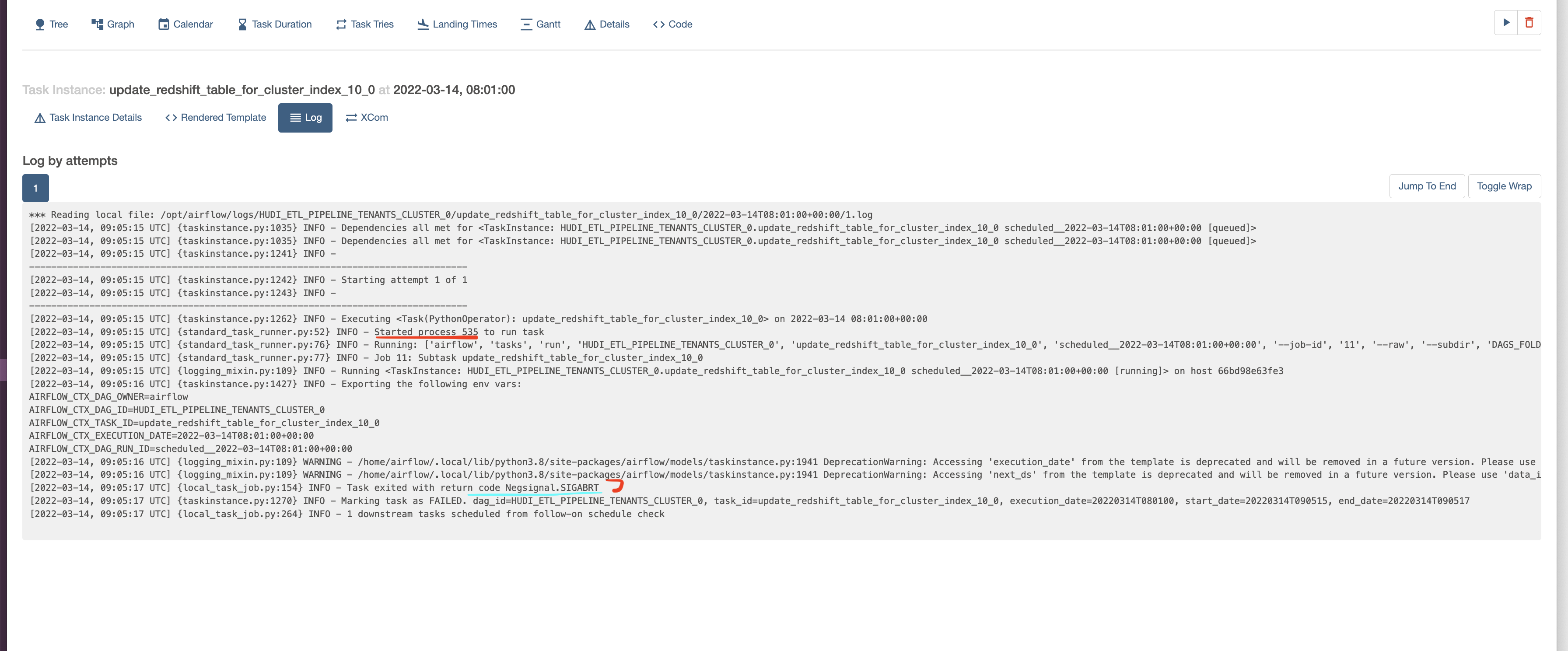Python operator getting failed: Task exited with return code Negsignal ...