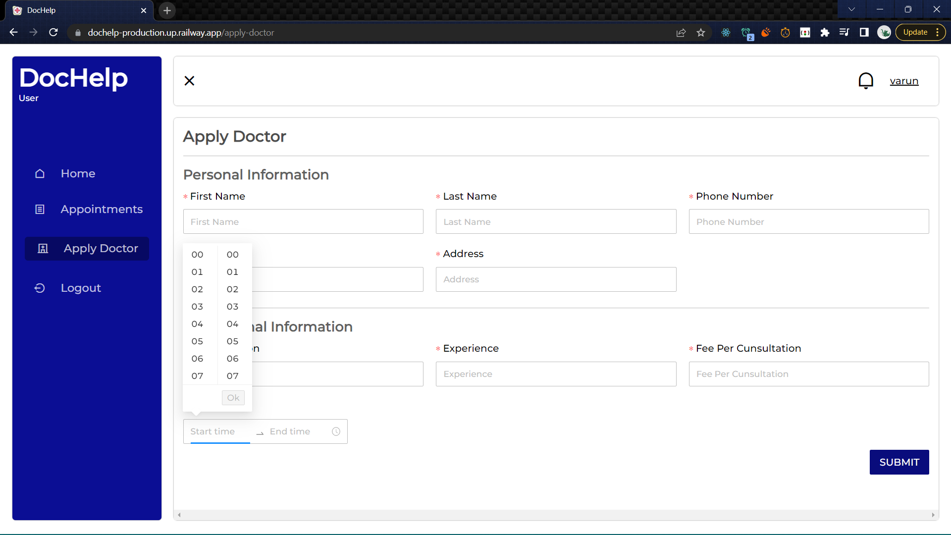 GitHub - AKavenger/DocHelp: Developed daily medical appointment scheduling web app for the ...