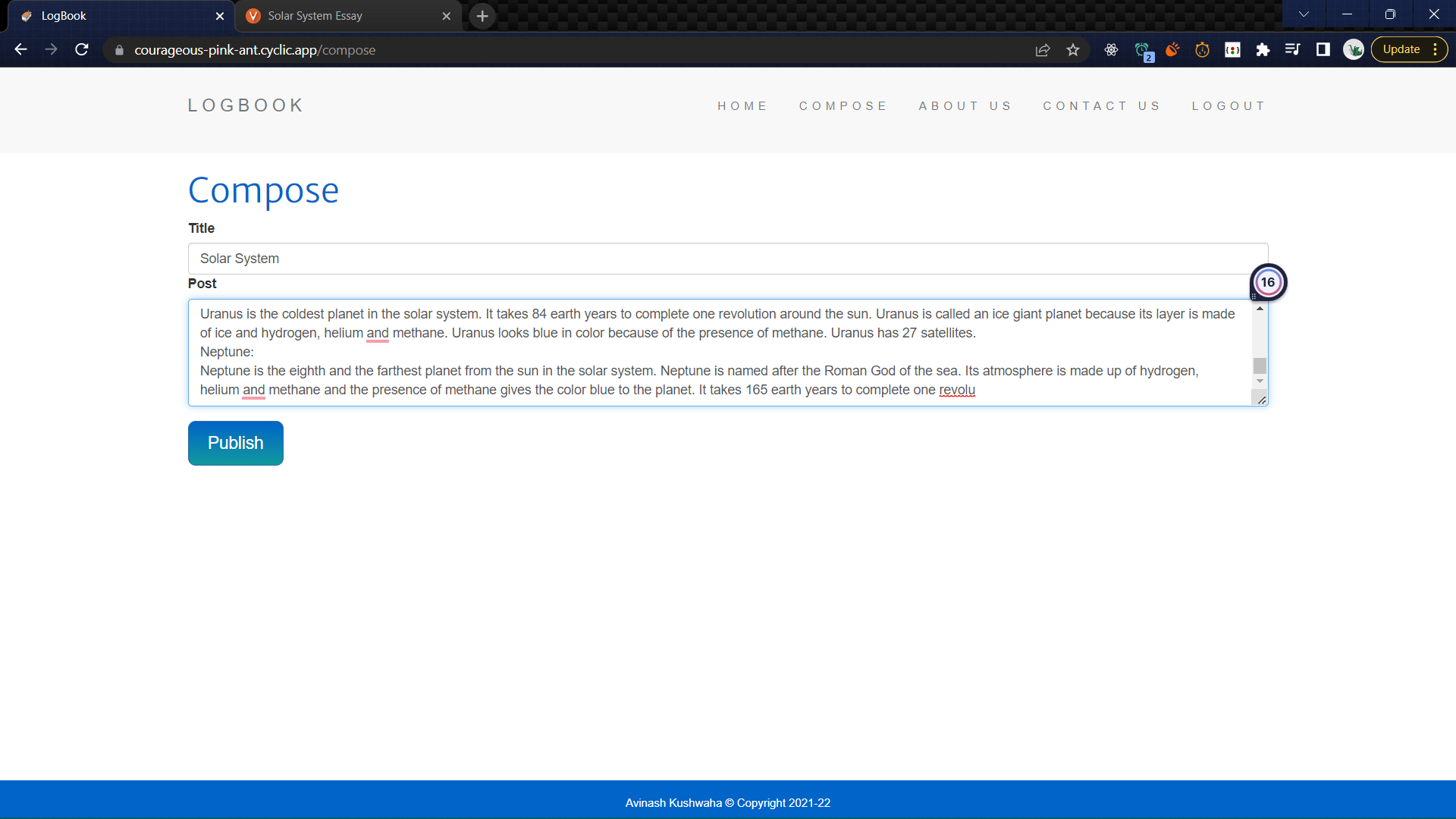 GitHub - AKavenger/Logbook: Developed an online social space where people can publish journals ...
