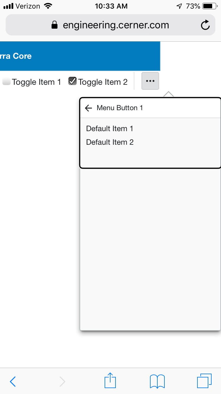 Virtual focus indicator on VoiceOver on iOS size issue on terra menu submenu back button · Issue ...