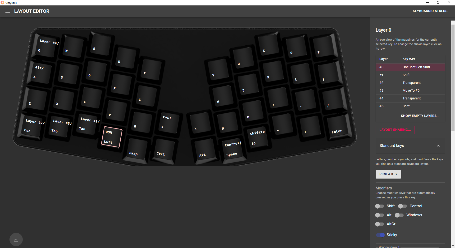 Sticky Shift does't work · Issue #660 · keyboardio/Chrysalis · GitHub
