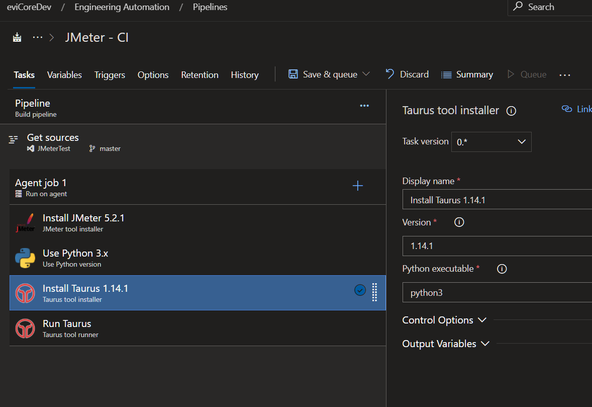 Issue with Taurus Tool Installer task · Issue #1 · algattik/azure-pipelines-jmeter-extension ...